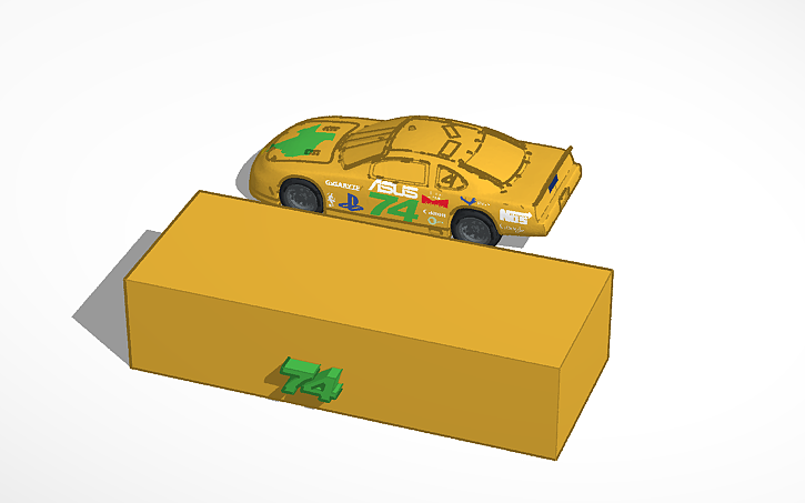 3D design nascar with even decals - Tinkercad
