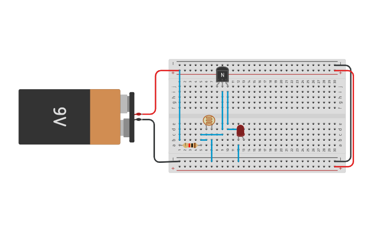 Circuit design Sensor lampu otomatis - Tinkercad Circuit design Sensor lampu otomatis - Tinkercad