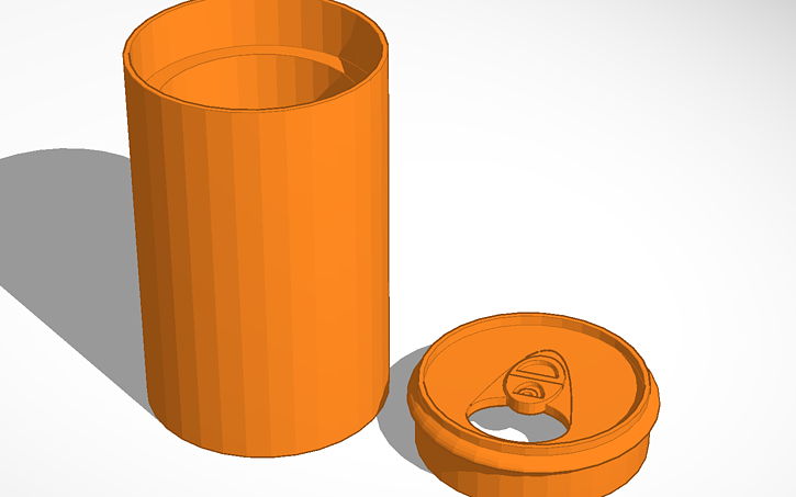 3D design Soda Can Hollow - Tinkercad