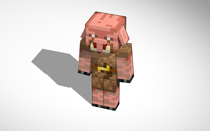 3D design Piglin - Tinkercad