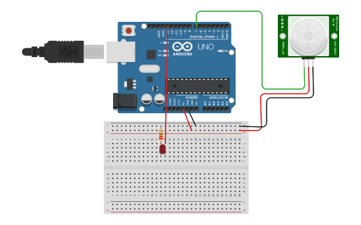 Circuit design CIRCUITO DE MOVIMIENTO - Tinkercad