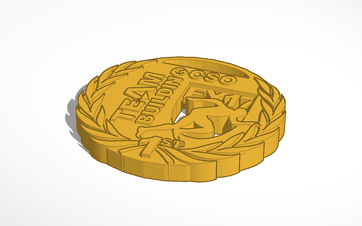 3D design Copy of GCSO Team Building Medal 1st - Tinkercad