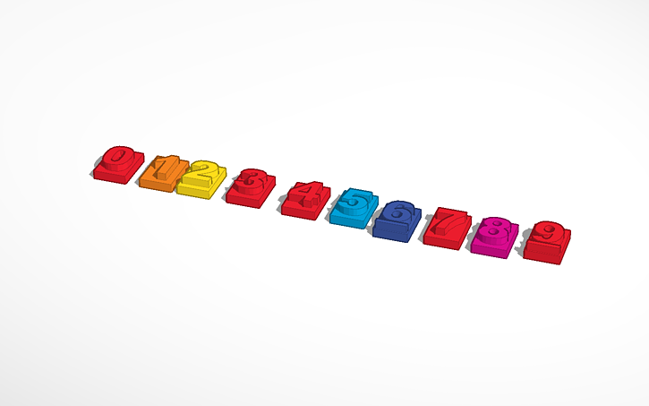 3D design number blocks | Tinkercad