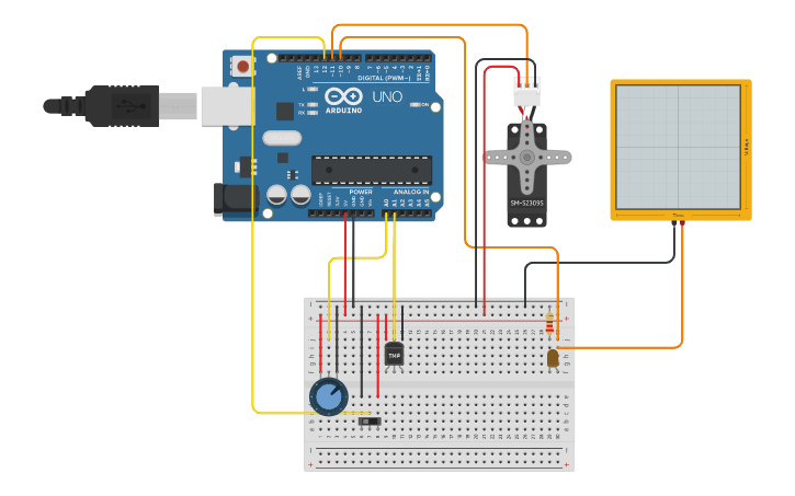 Circuit Design Arduino With Actuators And Sensors Tinkercad