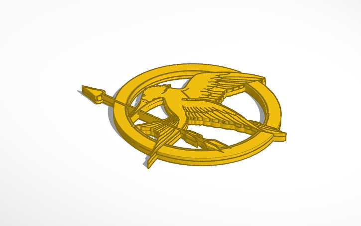 3D design Mockingjay Pin (The MockingJay Lives) - Tinkercad
