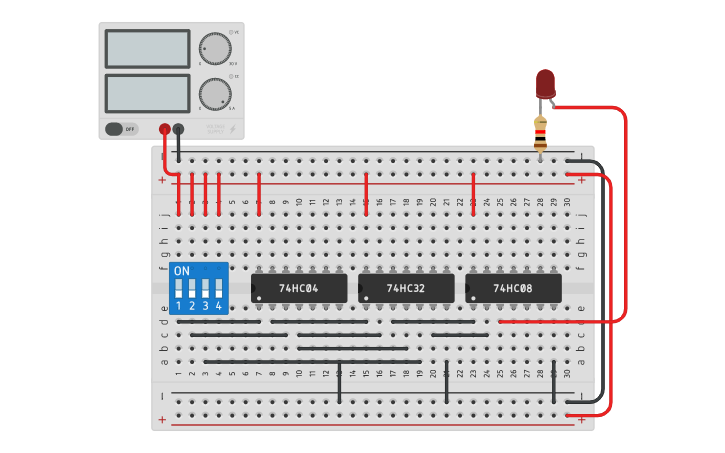 Circuit design Function using POS - Tinkercad