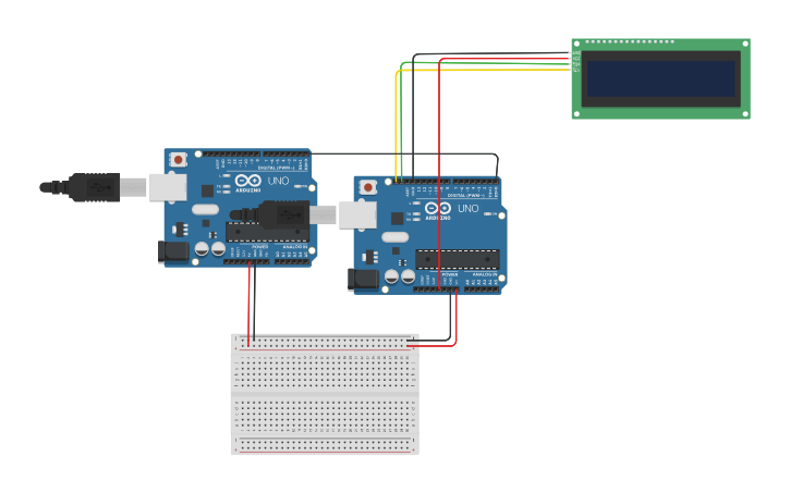 Circuit Design Serial Communication Between Two Arduino Tinkercad