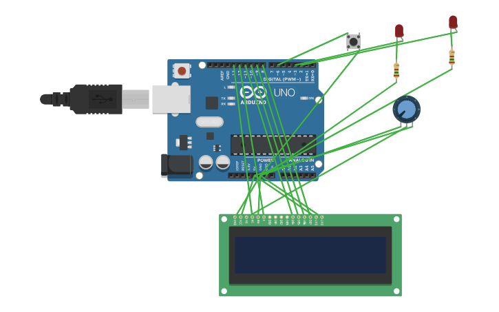 Circuit design Arduino LCD - Tinkercad