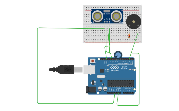 Circuit design buzzer - Tinkercad