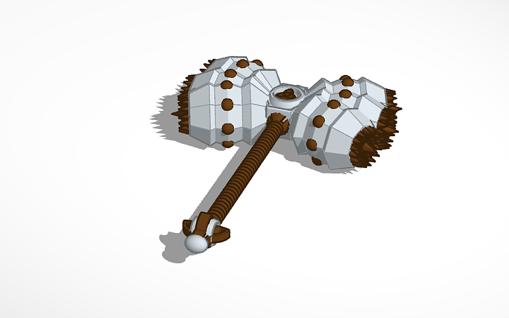 3D design Cataclysmic Earthquake Hammer (Omega Weapon Class) - Tinkercad