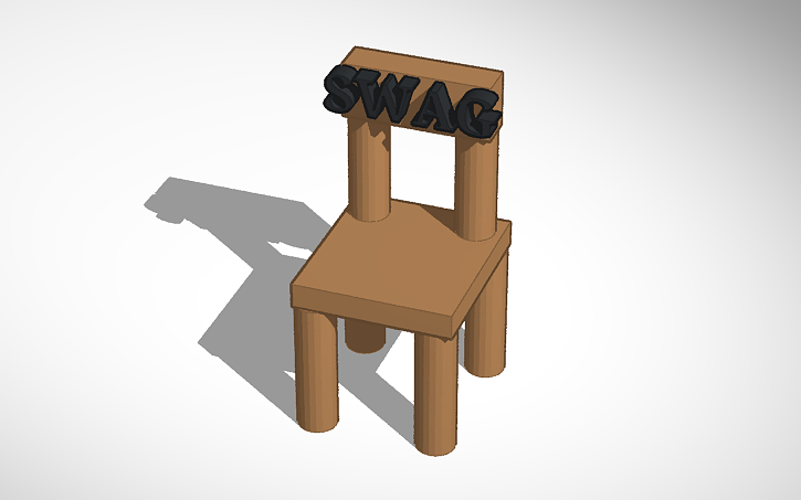 3D design swag stol. | Tinkercad
