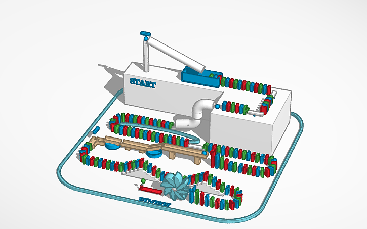 3D design Goldberg Machine - Tinkercad