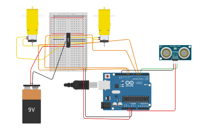 Circuit design Copy of DC MOTOR | Tinkercad