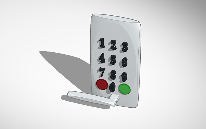 3D design digital door lock - Tinkercad