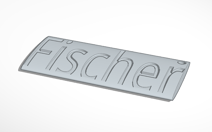 3D design Keytag - Tinkercad