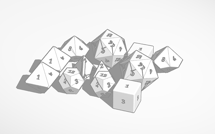 3D design 3D Printed Dice - Tinkercad