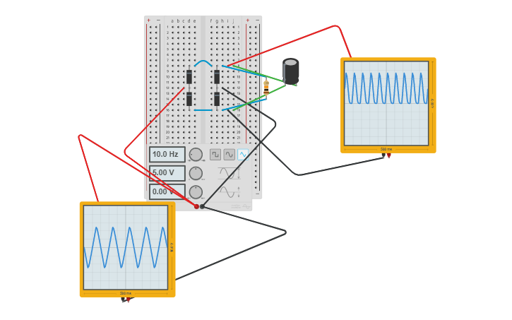 Circuit design Full wave rectifier - Tinkercad