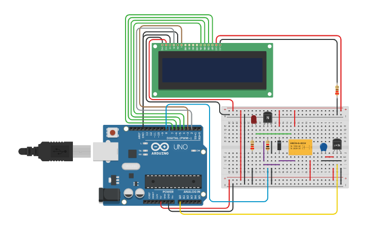Circuit Design Sensor Temperatura Abraham Tinkercad
