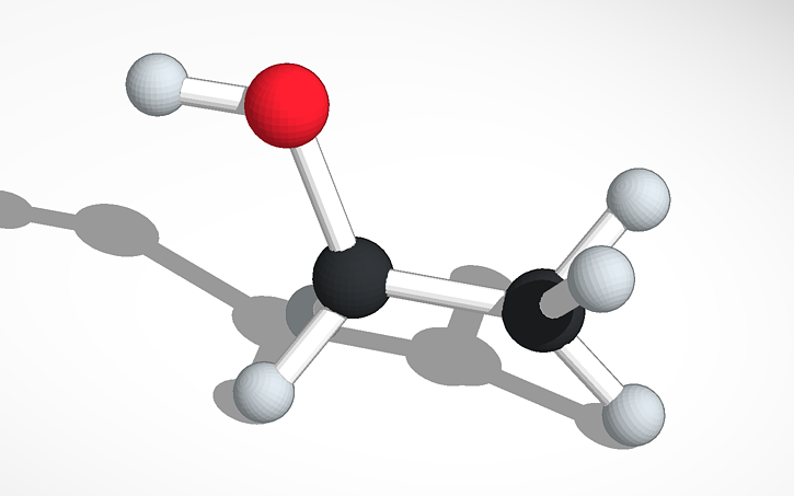3D design Ethanol 3D Structure - Tinkercad
