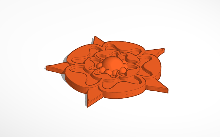 3D design Tudor Rose - Tinkercad