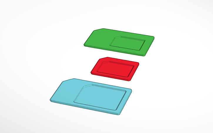 3D design sim adapter - Tinkercad