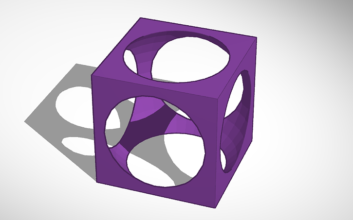 3D design Cube with hole in the middle | Tinkercad