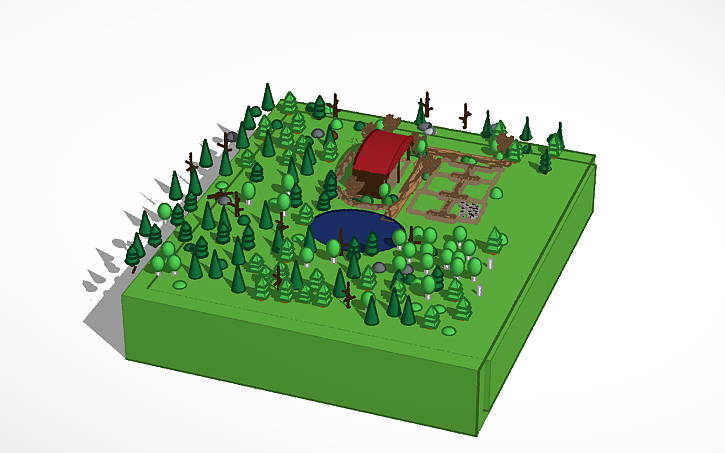 3D design cattle farming - Tinkercad