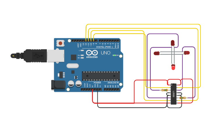 Circuit Design Stepper Motor Part1 Tinkercad