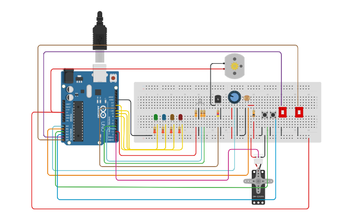Circuit design Proyecto - Programación de Arduino (AC) - Tinkercad