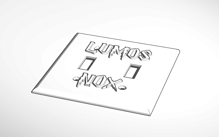 3D design Double light switch cover/plate - Tinkercad
