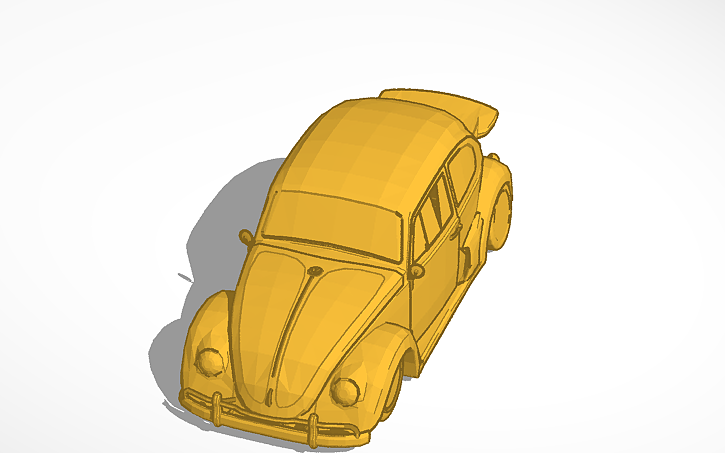 3D design Volkswagen beetle drag car - Tinkercad