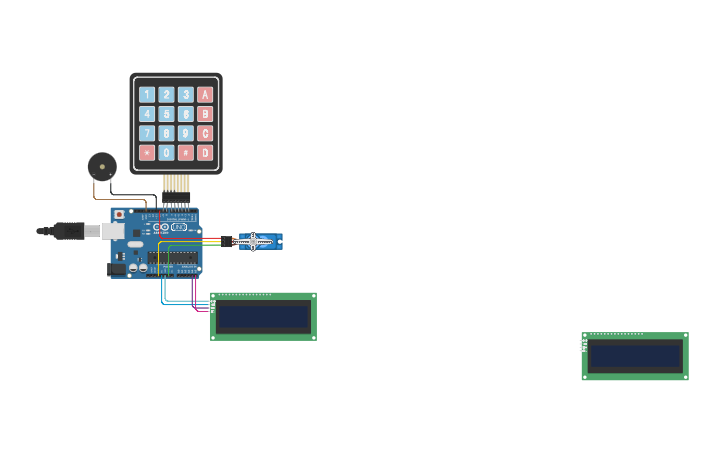 Circuit design Door password - Tinkercad