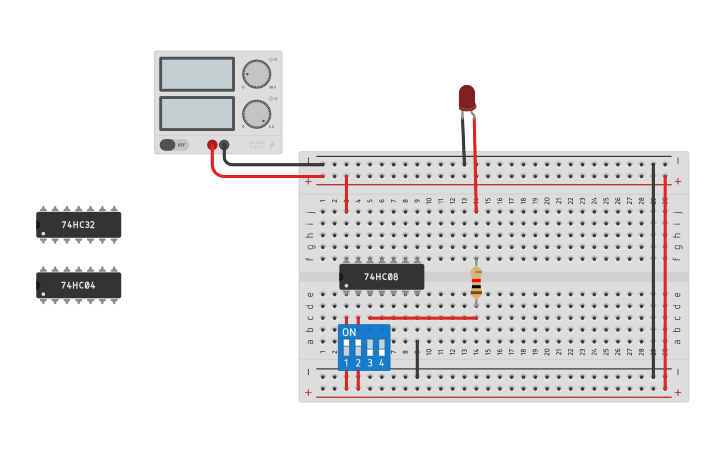 Circuit design Design of AND, OR, NOT Gate CKT | Tinkercad