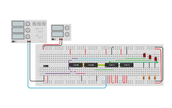 Circuit Design 3 Bit Asynchronous Up Downcounter Tinkercad