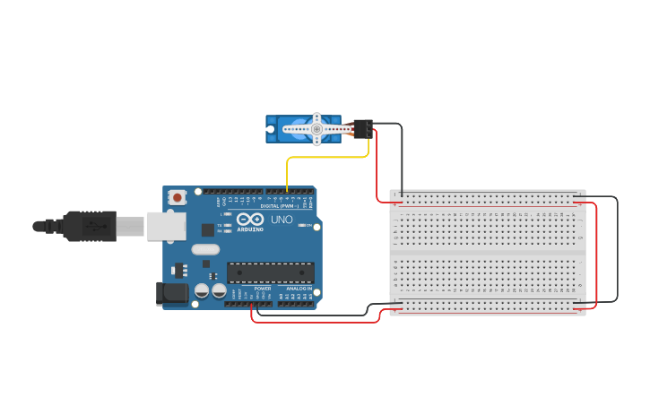 Circuit design Level 1 motor - Tinkercad