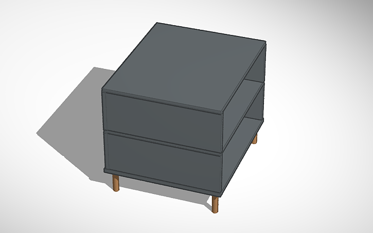 3D design Bedside cabinet with no drawer - Tinkercad