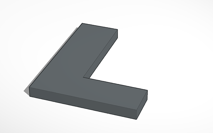 3D design letter L - Tinkercad