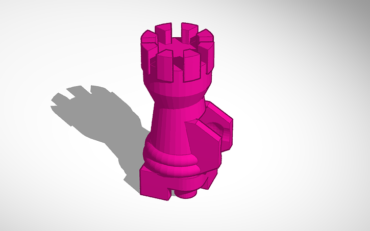 3D design Action_v3 Rook #Chess - Tinkercad