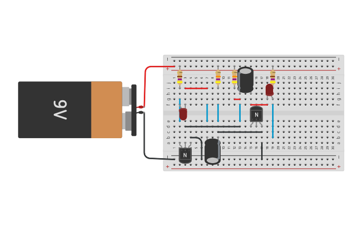 Circuit design Andrew Chan Flashing LED Two Transistor Circuit Design ...