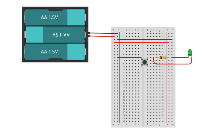 Circuit design pull up - Tinkercad