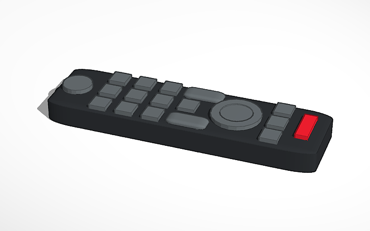 3D design TV Remote - Tinkercad