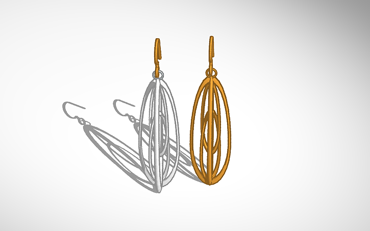 3D design Earrings - Tinkercad