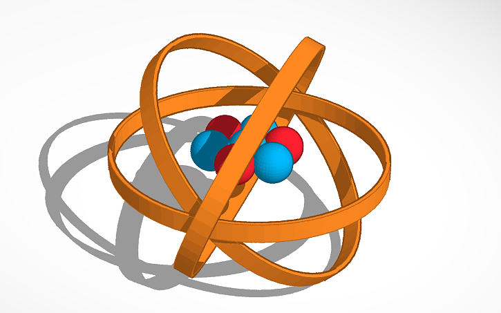 3D design Modelo Atomico - Tinkercad
