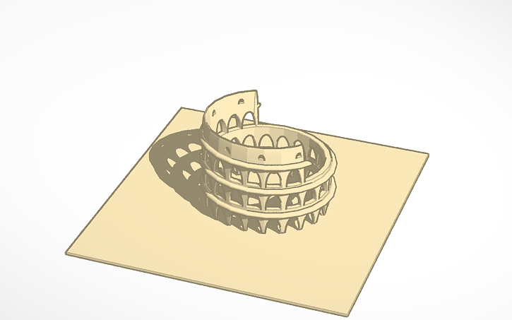 3D design coliseo romano - Tinkercad