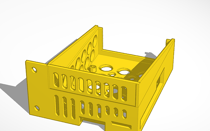 3D design Raspberry 4 Rack Mount Case - Tinkercad