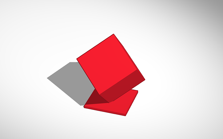 3D design square paperweight - Tinkercad