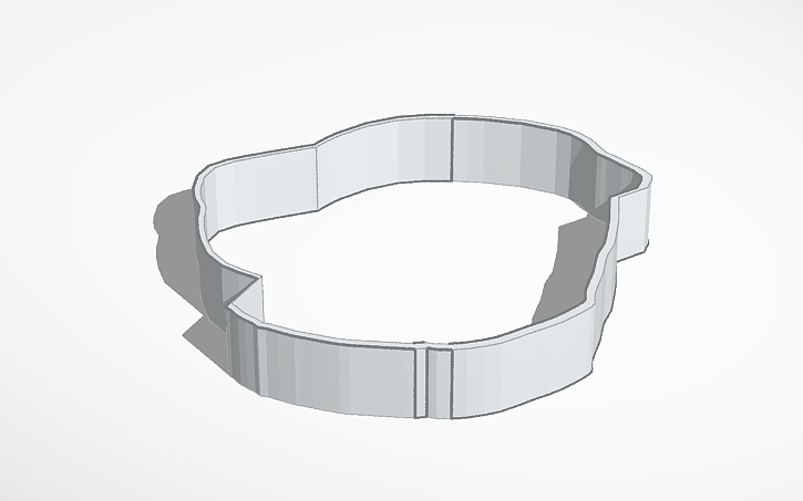 3D design Mr Beast cookie cutter - Tinkercad