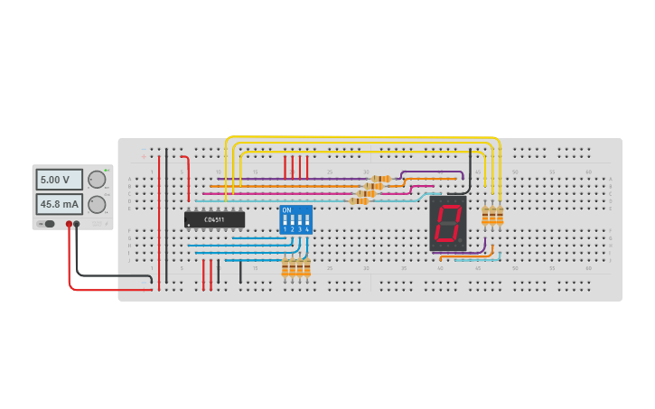 Circuit Design Decodificador Bcd Para Display De 7 Segmentos Cd4511