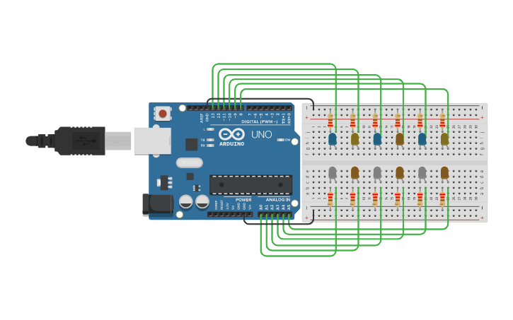 Circuit design Usando Bloques 2 | Tinkercad