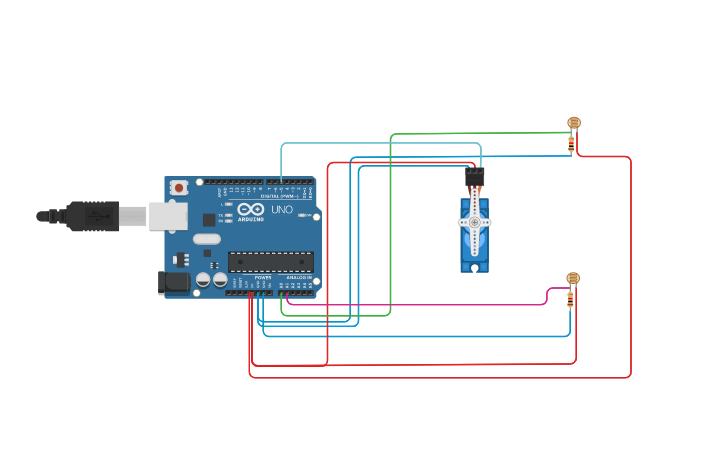 Circuit design akıllı güneş panelleri - Tinkercad